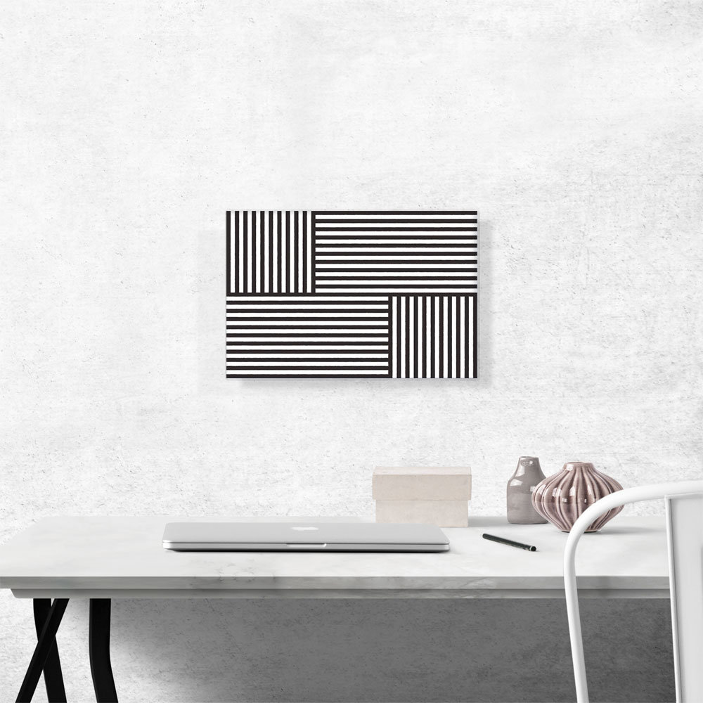 ARTCANVAS Mid-Century Modern Legacy Prison Stripes Canvas Art Print ...