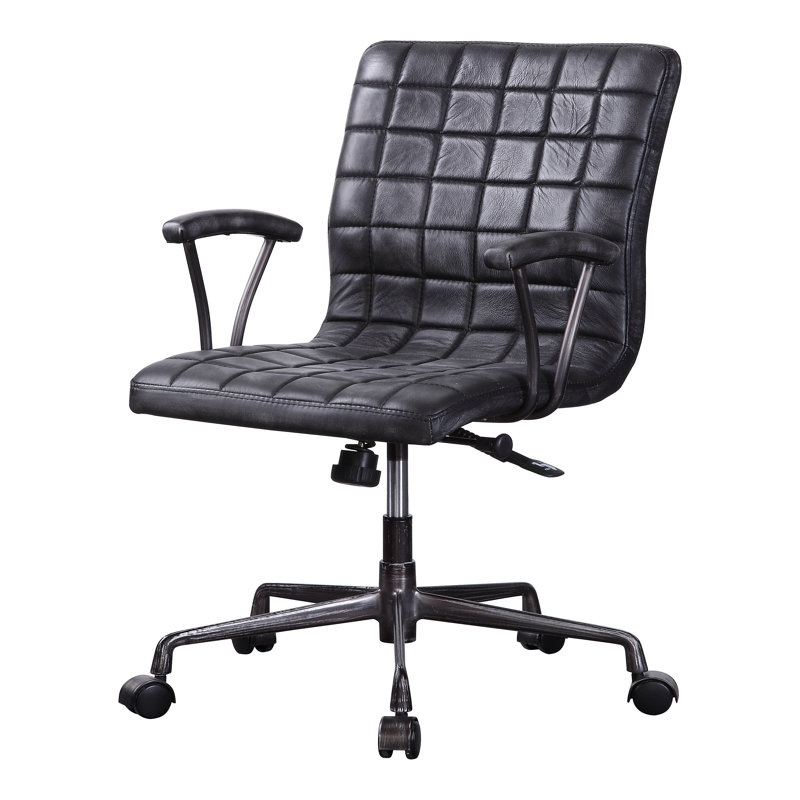 17 Stories Genuine Leather Task Chair | Wayfair