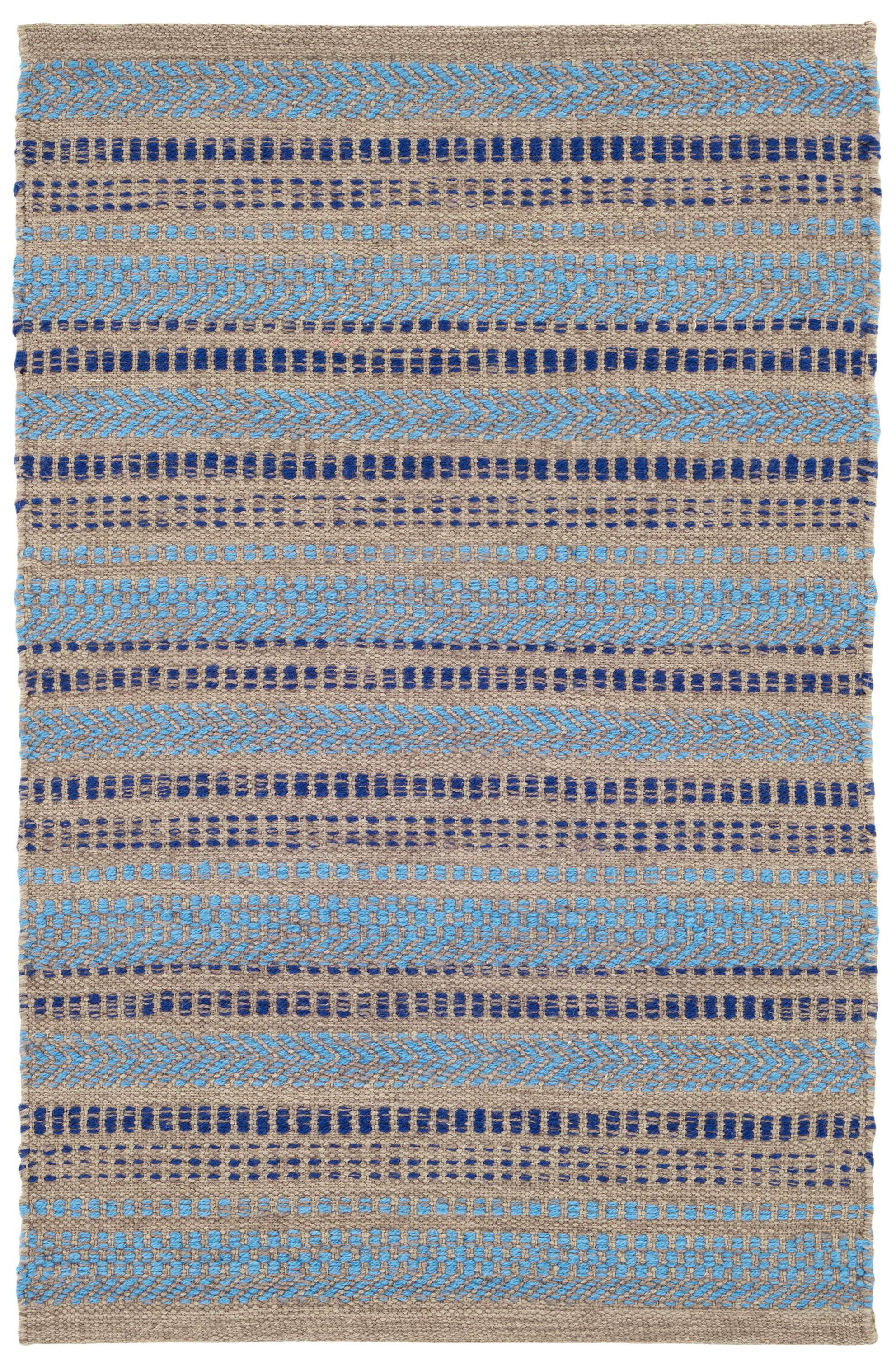 Dash and Albert Rugs Sooner Than Later Blue Handwoven Indoor/Outdoor ...