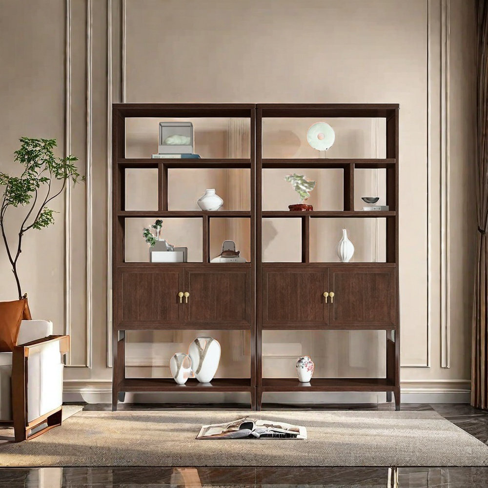 Parttlion New Chinese style solid wood bookcase | Wayfair