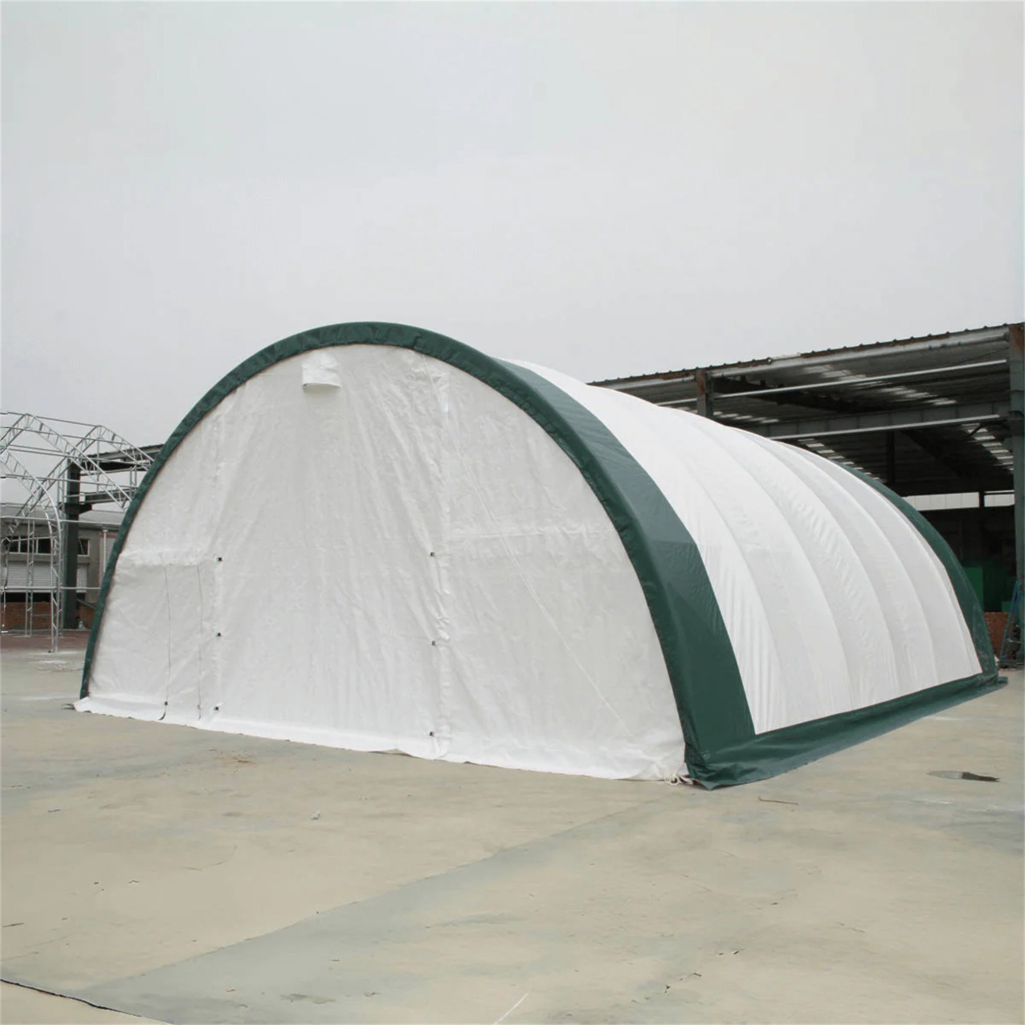 Wenty Single Truss Arch Storage Shelter W30'xl40'xh15' 11Oz PE | Wayfair