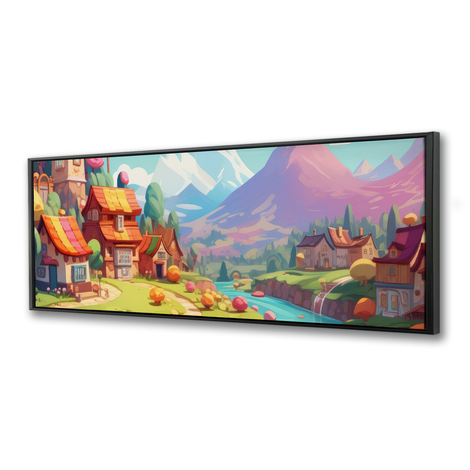 Loon Peak® Sweet town Framed canvas | Wayfair
