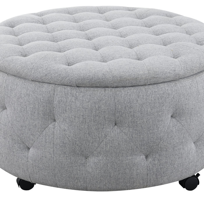 AC Pacific Upholstered Ottoman & Reviews | Wayfair