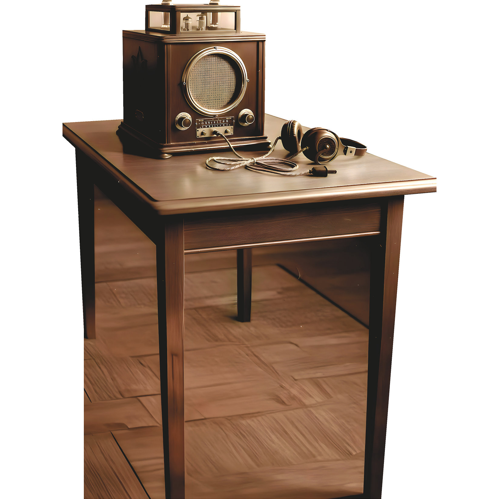 Wet Paint Printing SP13627 Old Fashioned Early 1900s Radio Cardboard ...