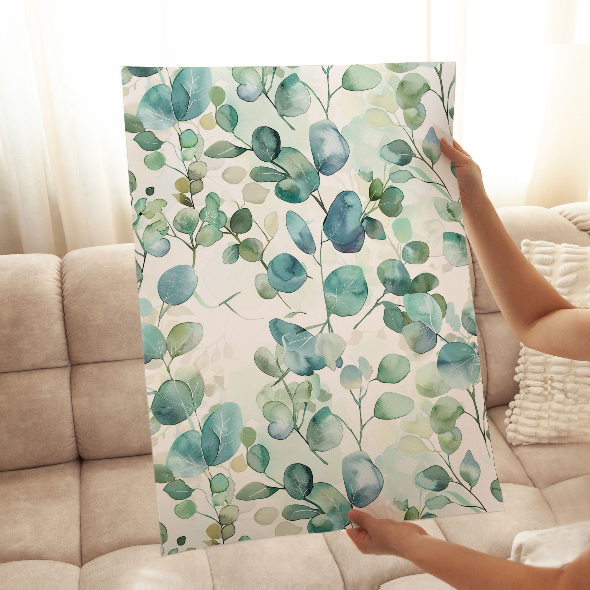 Winston Porter Botanical Eucalyptus Leaves Pattern VI Cottage Unframed ...