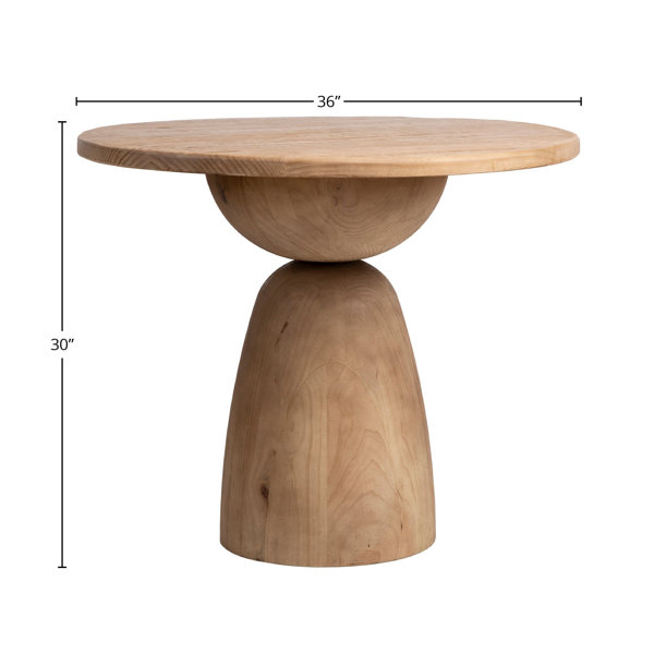 AllModern Saria Reclaimed Pine Round Modern Hourglass Bistro Dining ...