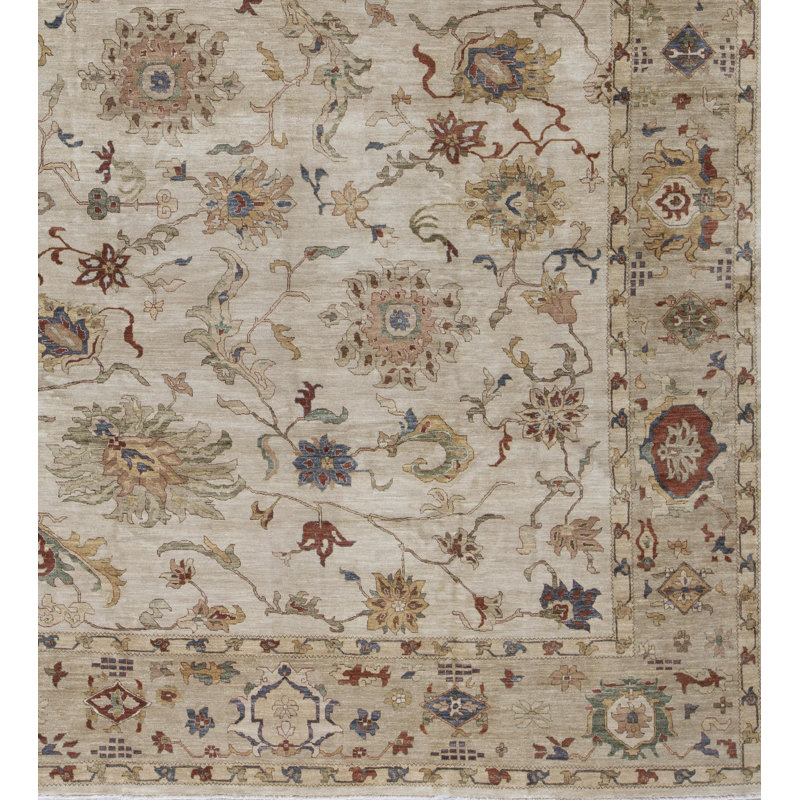Bokara Rug Co., Inc. Hand-Knotted High-Quality Beige Area Rug | Wayfair