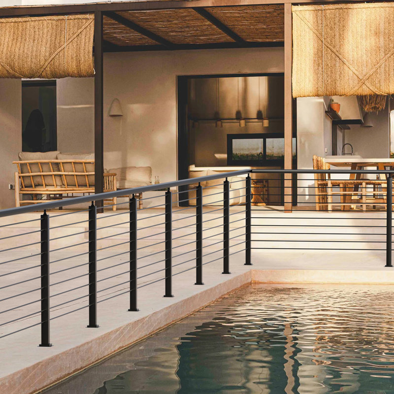 Stellweilan Tessberg Cable Steel Horizontal Hole Deck Railing Post ...