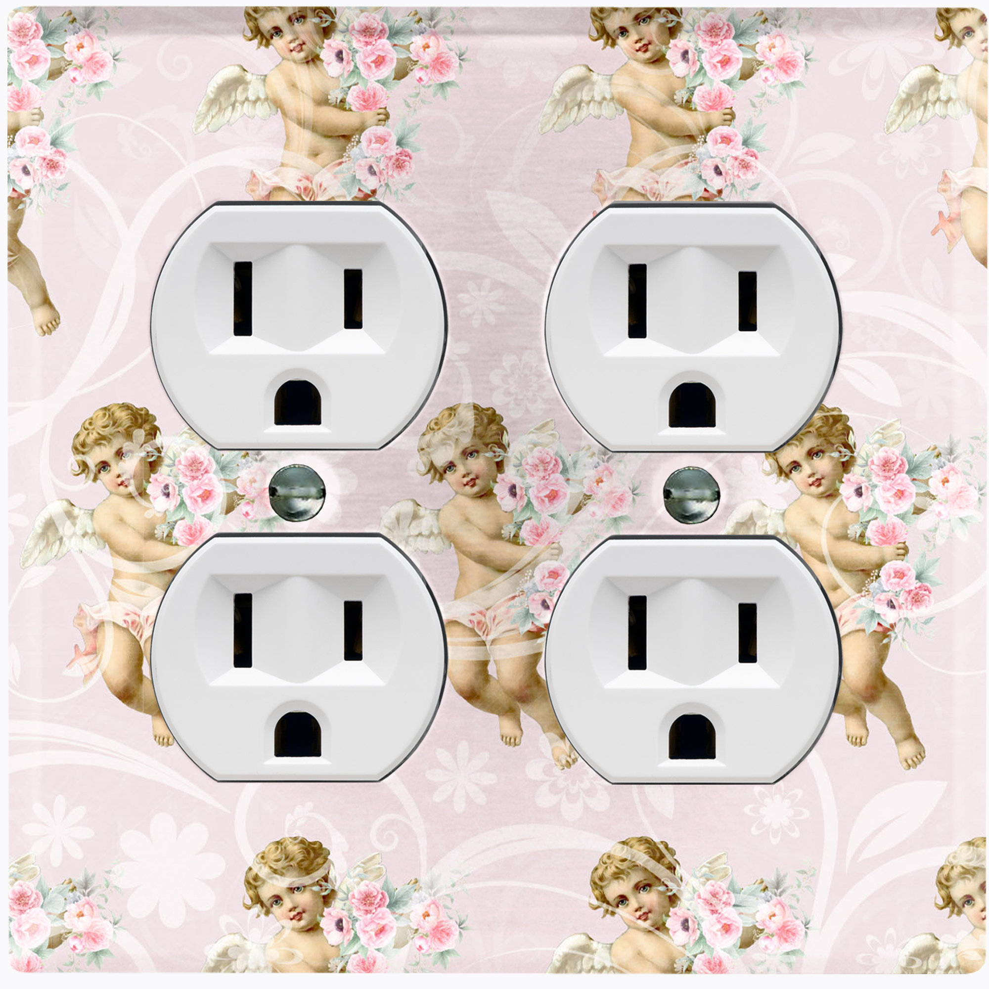 WorldAcc Valentine Angel Cupid 2 - Gang Toggle Light Switch Wall Plate ...