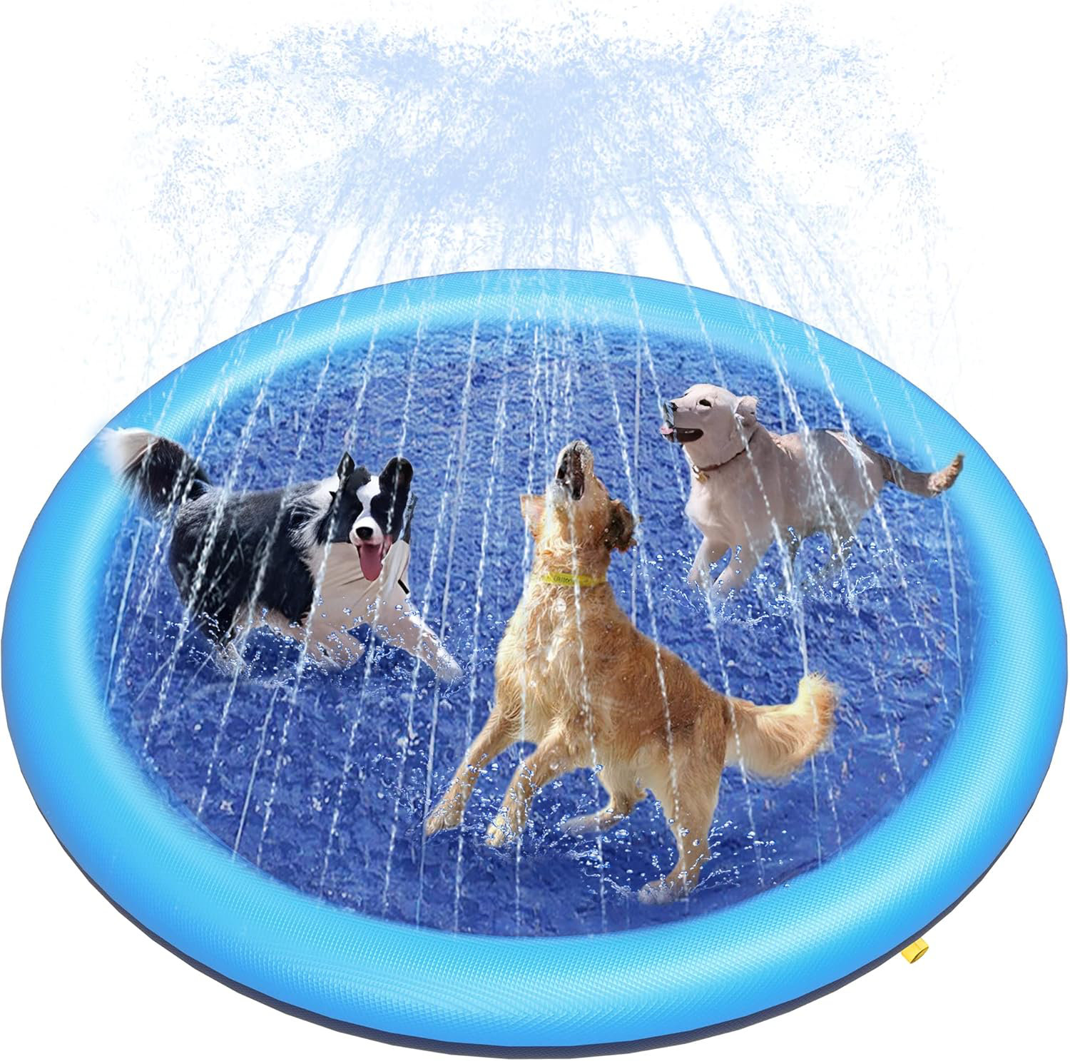 INKEDZ Splash Pad for Dogs & Kids - Anti-Slip Dog Pool for Large Dogs ...