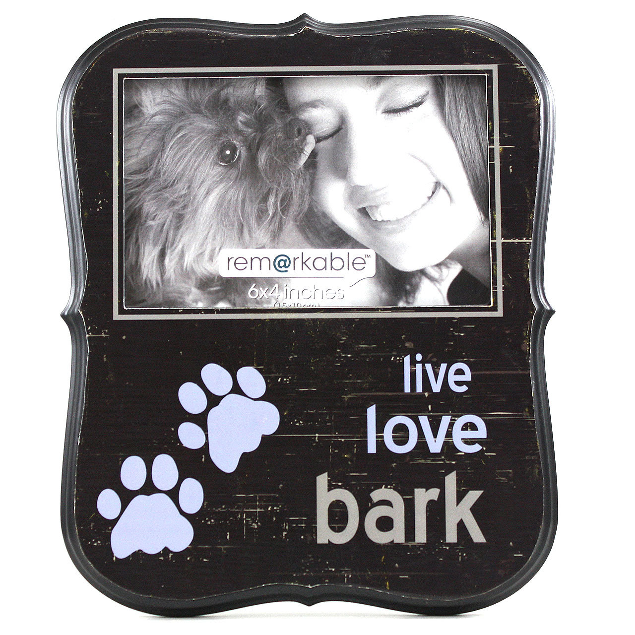 Fetco Home Decor Audrey Live Love Bark Photo Frame | Wayfair