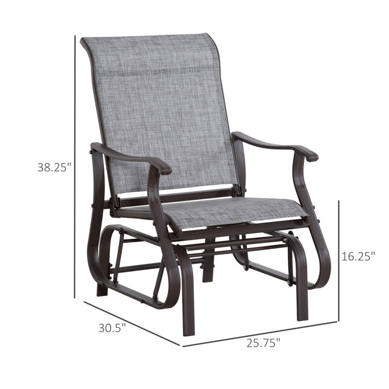 Lark Manor™ Outdoor Gliding Metal Chair & Reviews | Wayfair