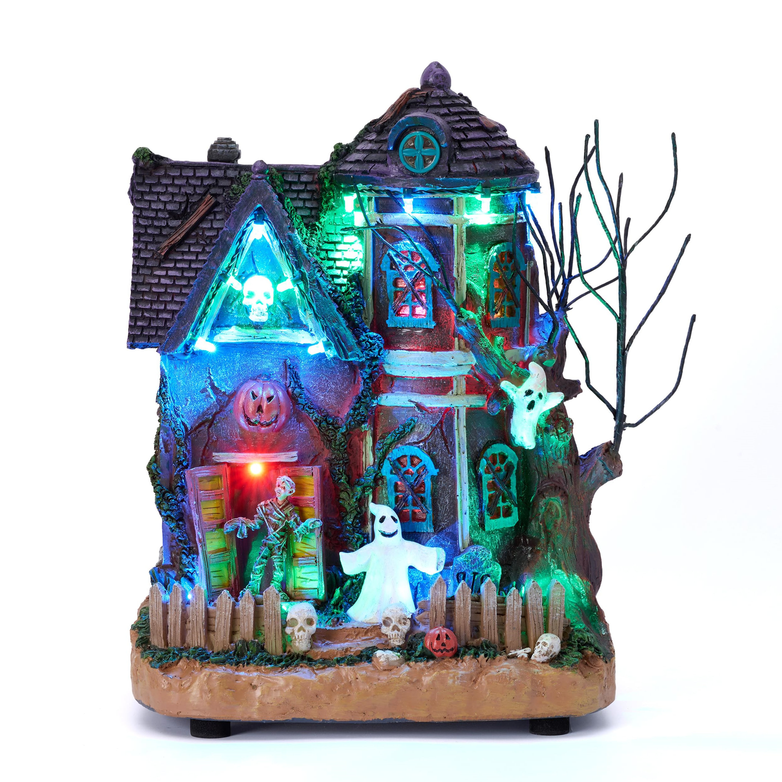 The Holiday Aisle® Halloween Village Home Decor: 10-inch Lighted ...