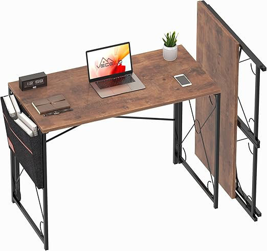 17 Stories 39 Inch Folding Desk Simple Assembly Desk, Writing Computer ...