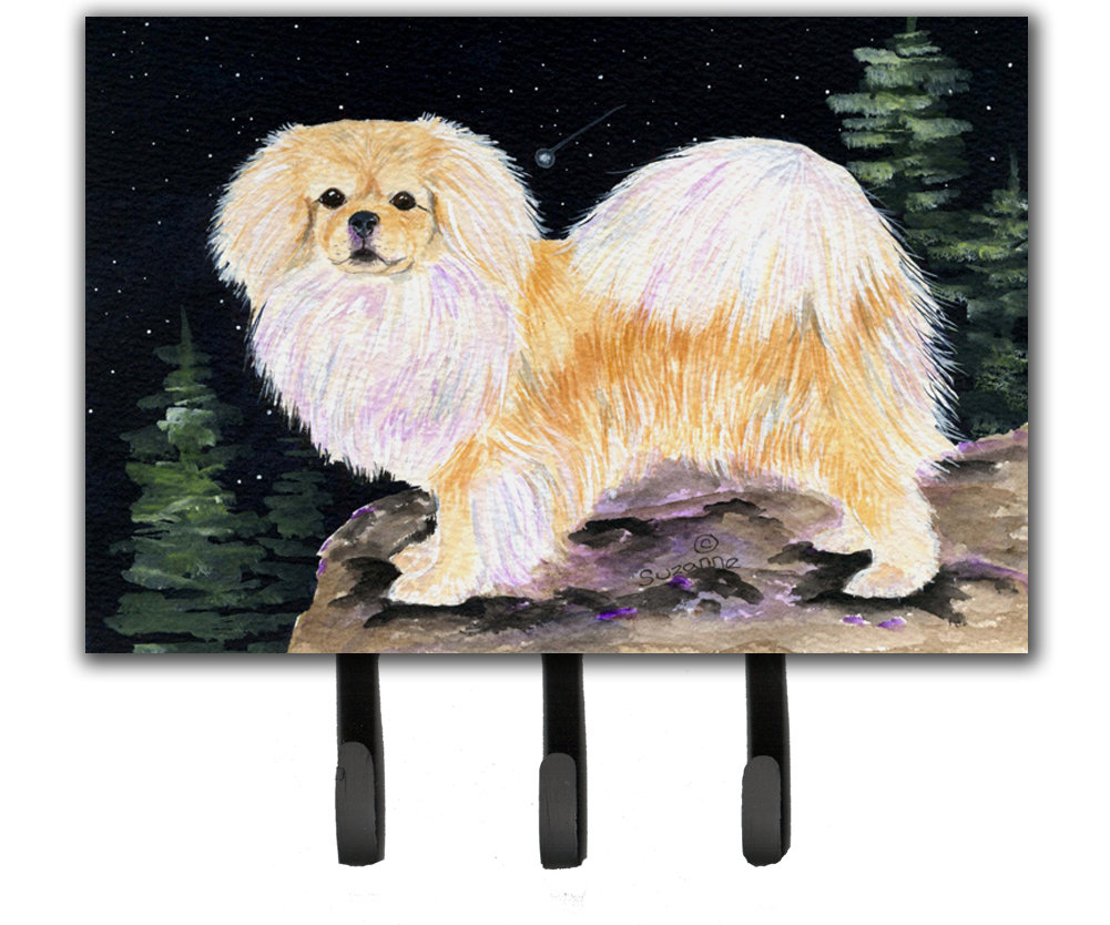 Caroline's Treasures Starry Night Tibetan Spaniel Leash Holder and Key ...