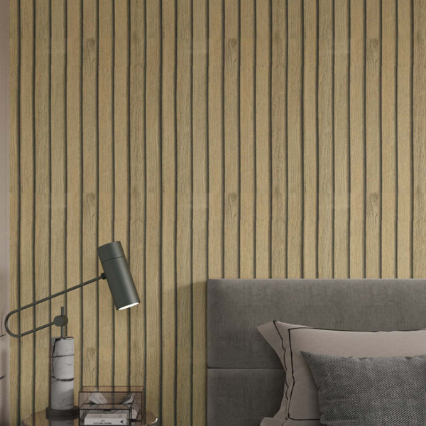 Union Rustic 2 Rolls Wood Slat Grain Peel And Stick Removable Vinyl ...