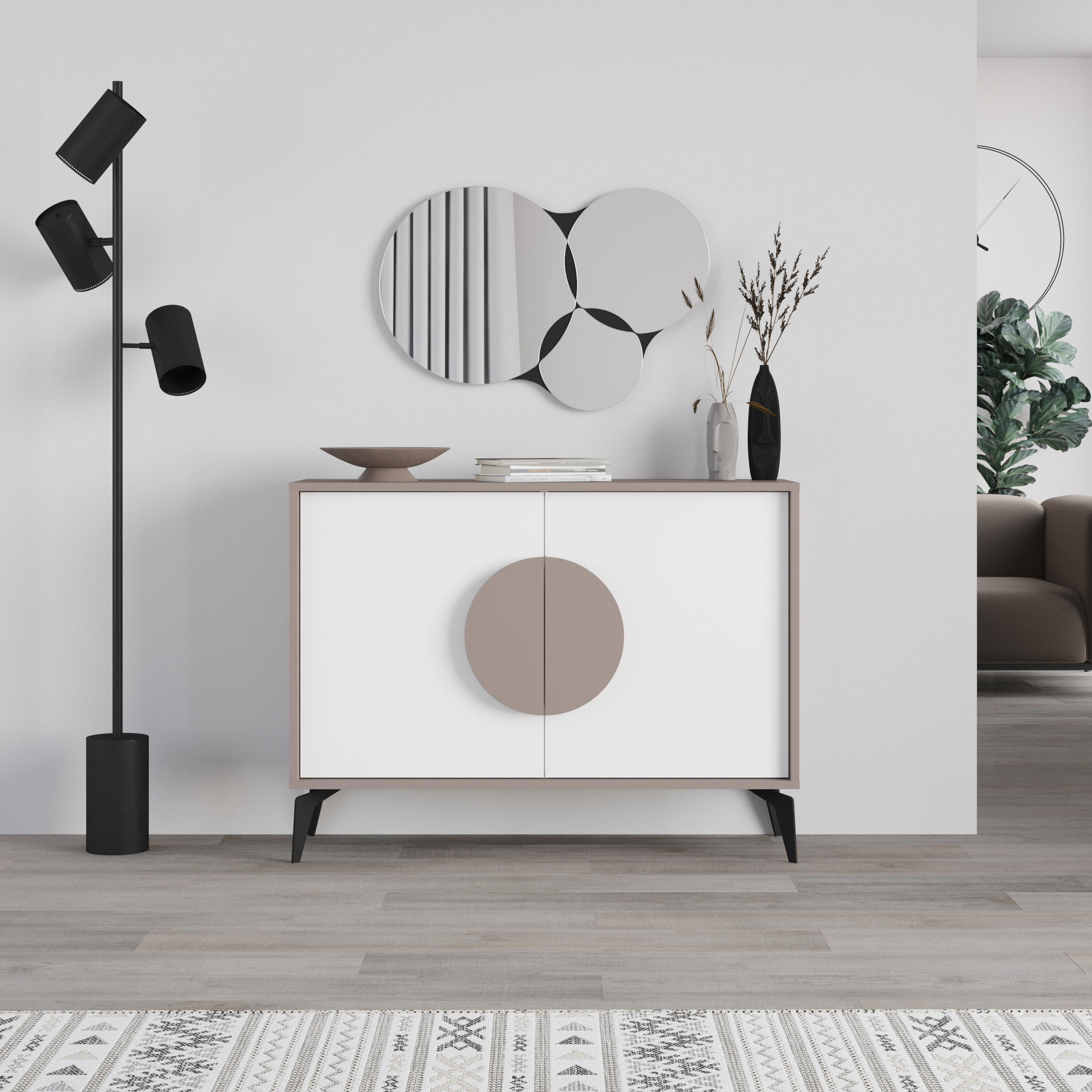 Metro Lane GORA CONSOLE WITH MIRROR 110 CM | Wayfair.ie