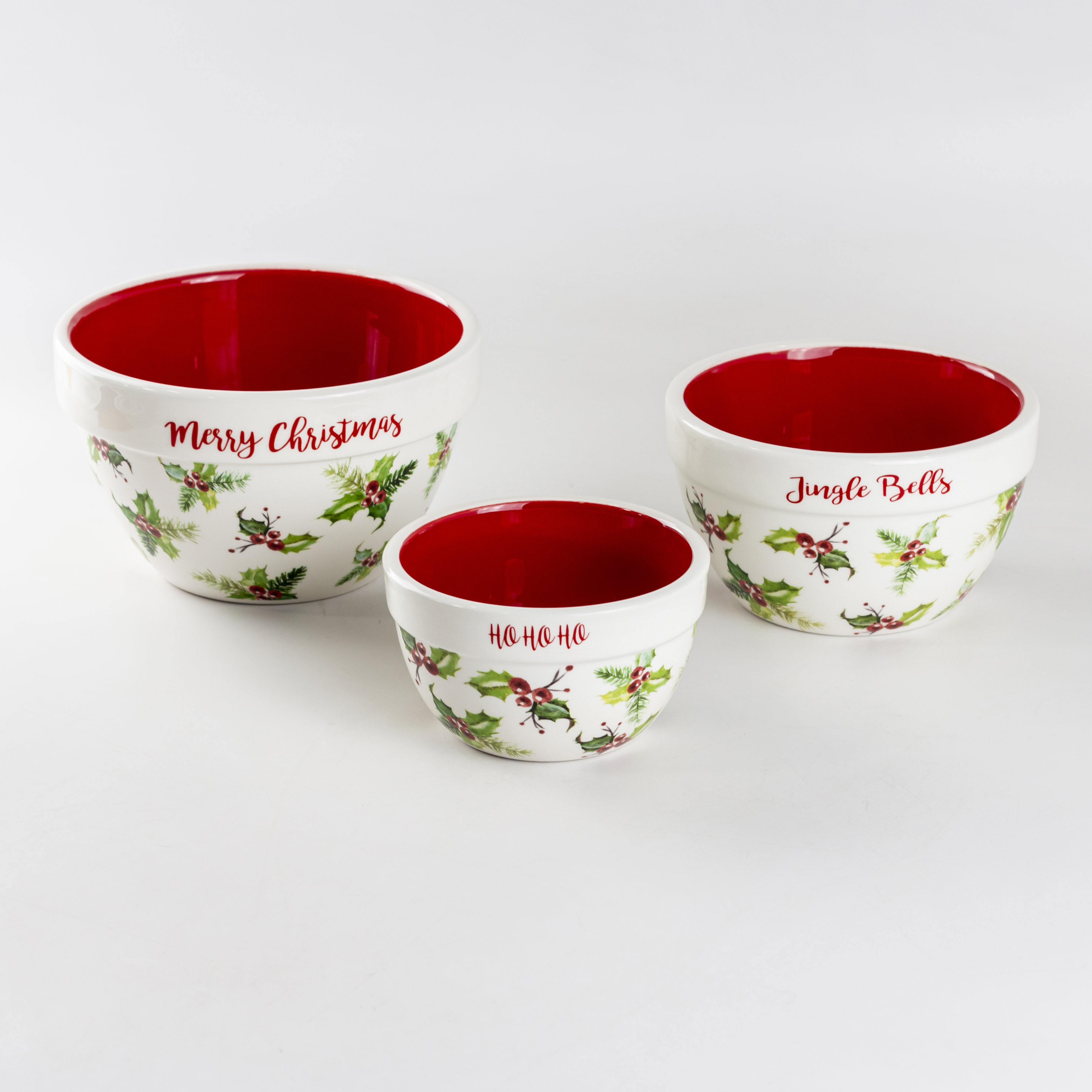 Grace's Tea Ware 3 Piece Ceramic Mixing Bowl Set & Reviews | Wayfair