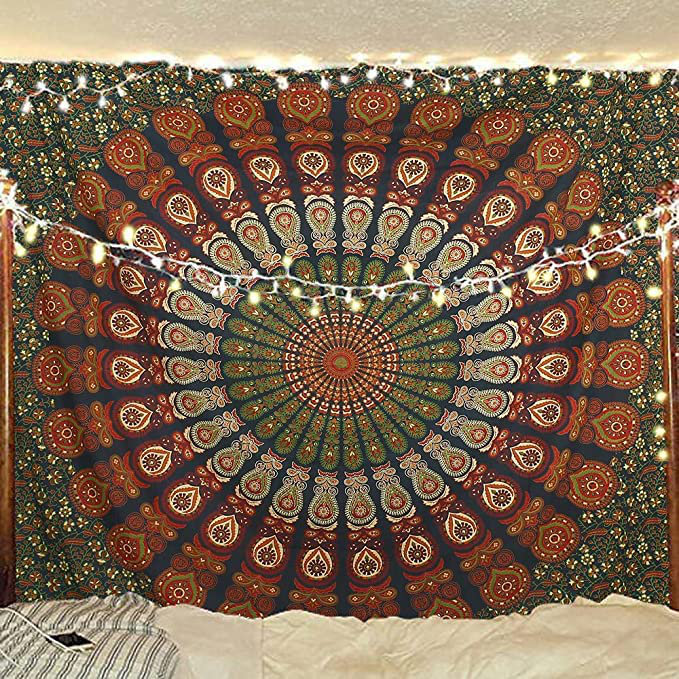 Bungalow Rose Cotton Peacock Tapestry - Wayfair Canada