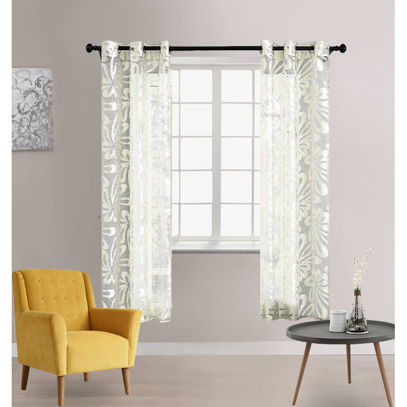 Winston Porter Frangiamore Sheer Curtain Pair | Wayfair