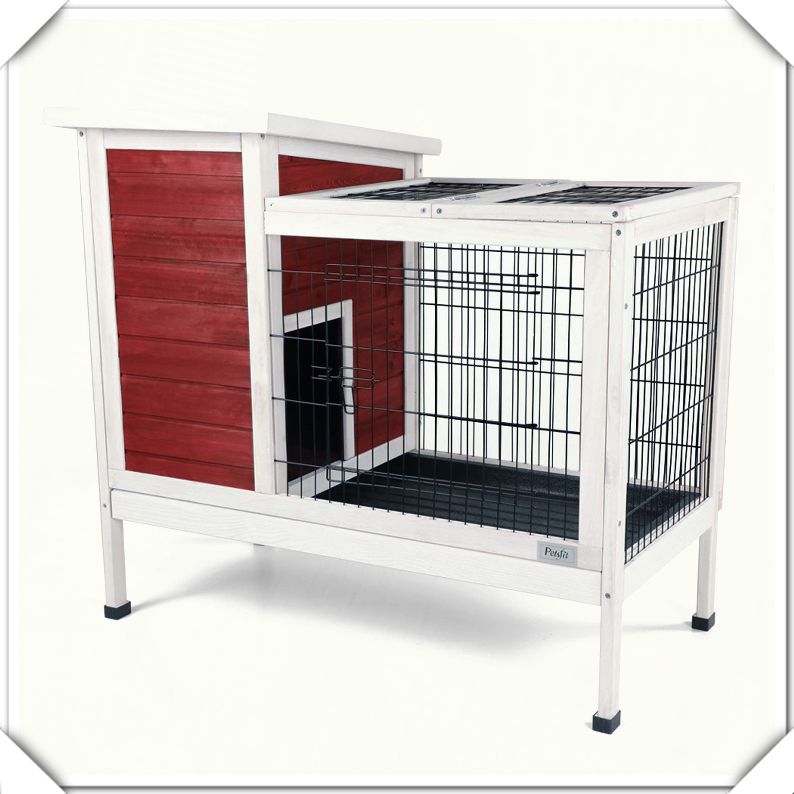 Tucker Murphy Pet™ Two-Tier Wooden Small Animal Cage with Runway Leak ...