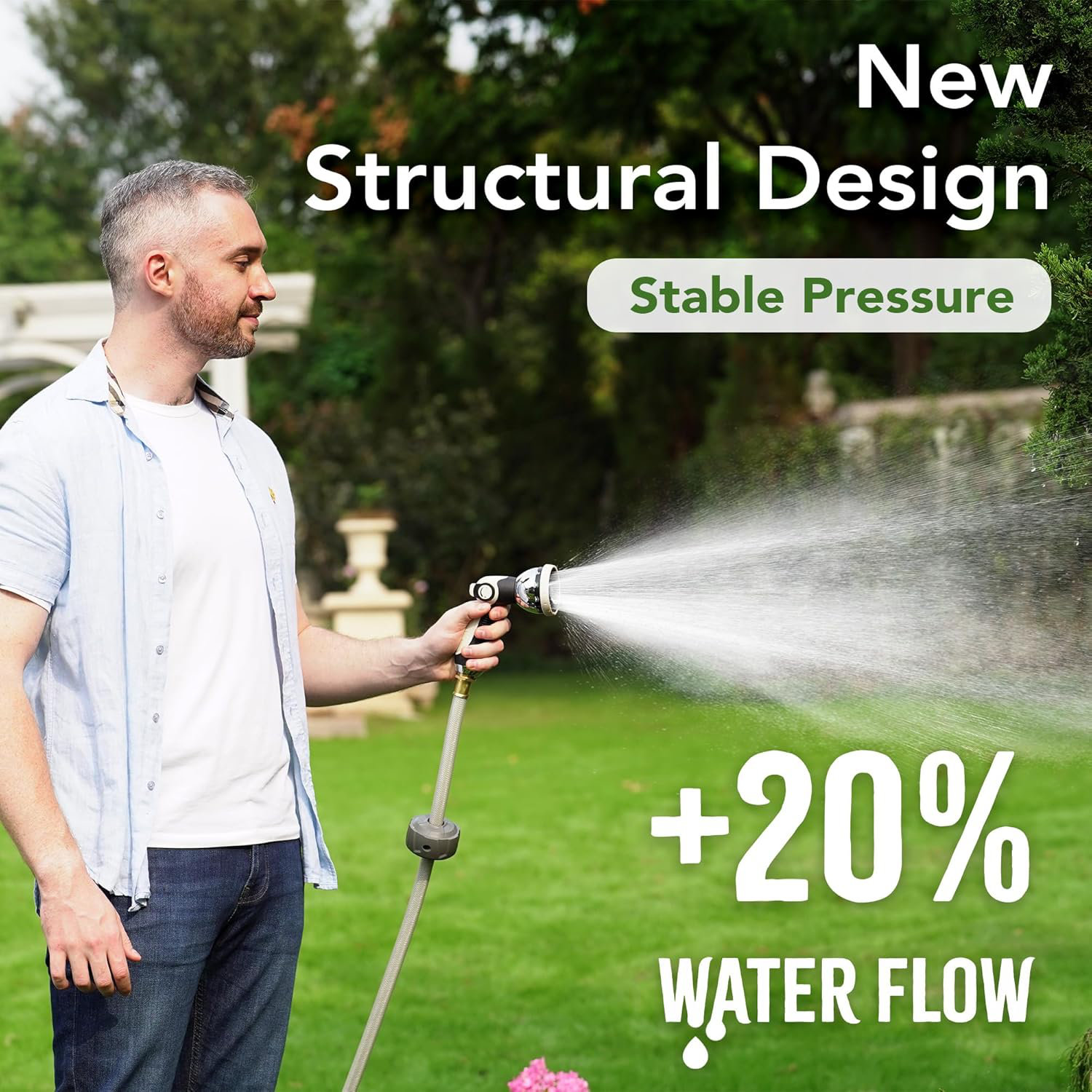 INKEDZ 110 FT Retractable Garden Hose Reel by HOZEREEL, Outdoor Garden ...