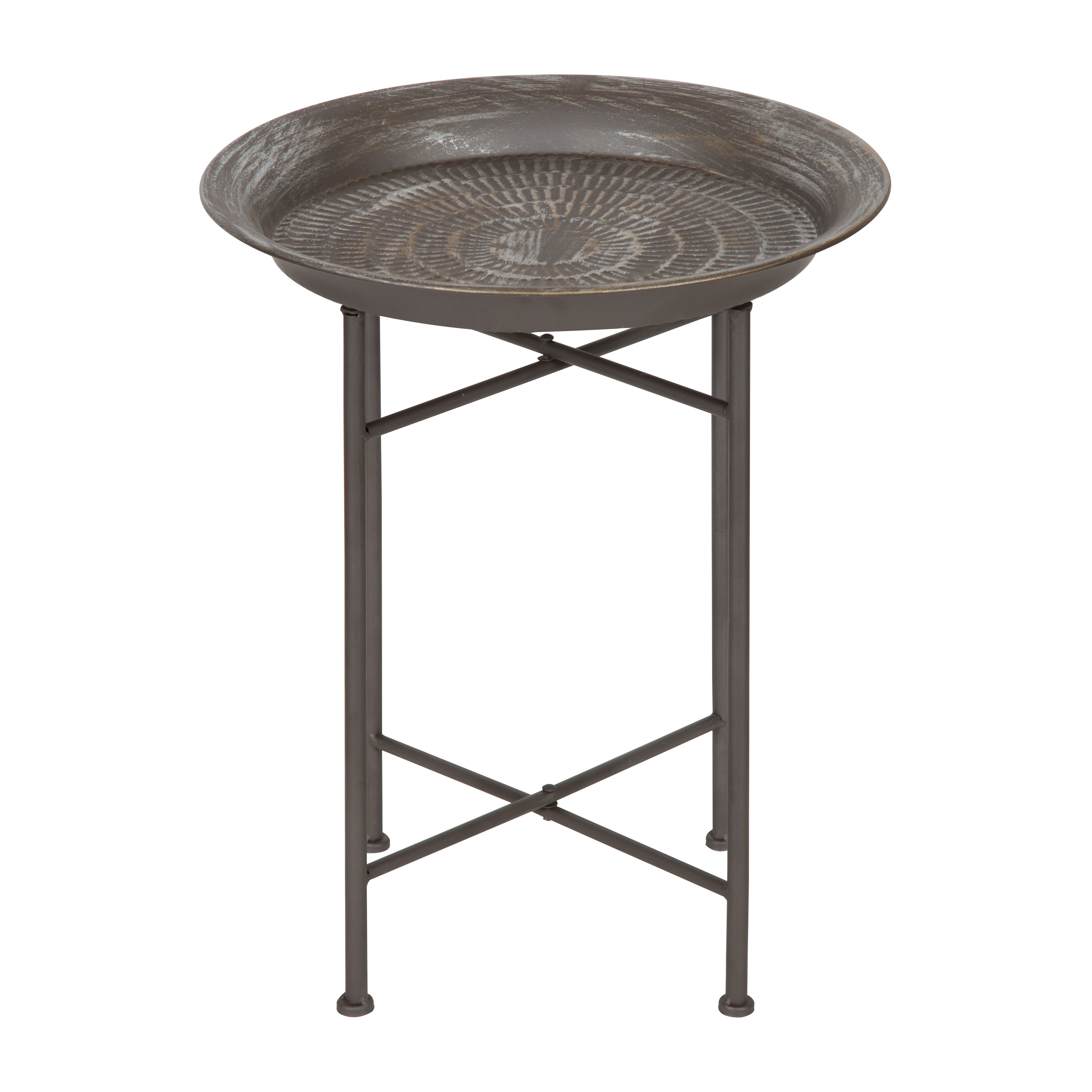 Langley Street Kuehl Metal Tray Top 4 Legs End Table & Reviews ...