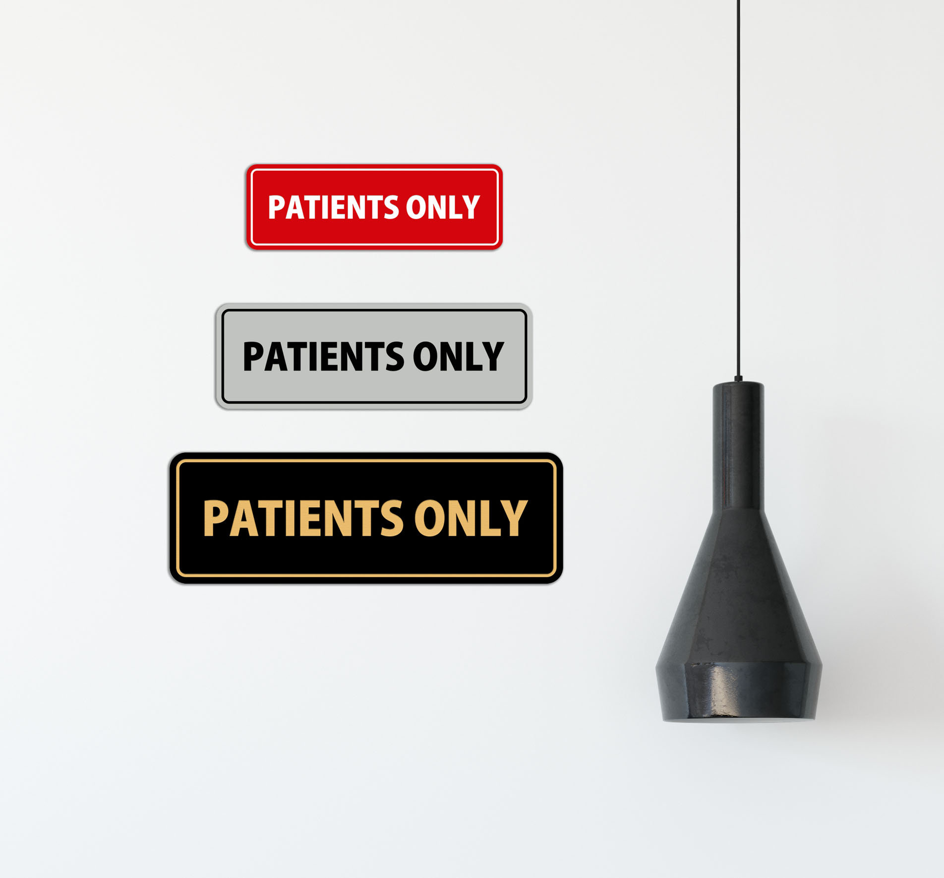 Signs ByLITA Standard Patients Only Sign(White) - Small - Wayfair Canada
