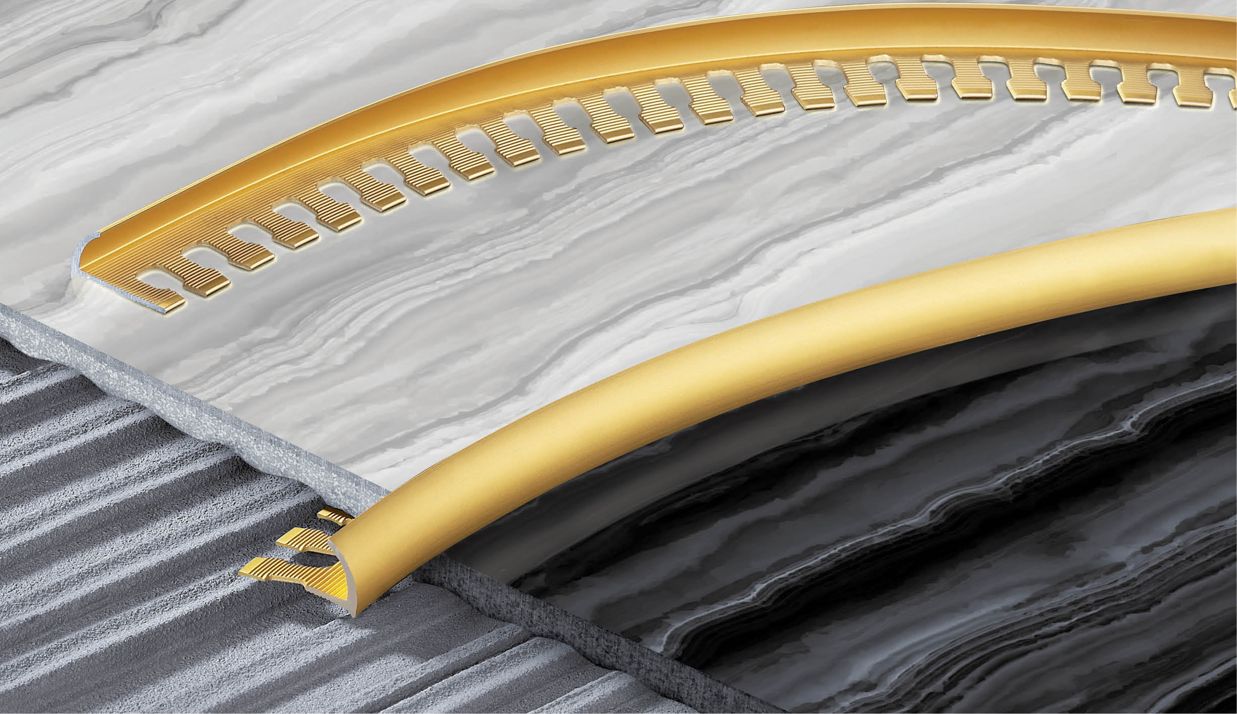 CEZAR Cezar Bendable Oval Edge Profile For 3/8" Tile, 8' (96") L ...