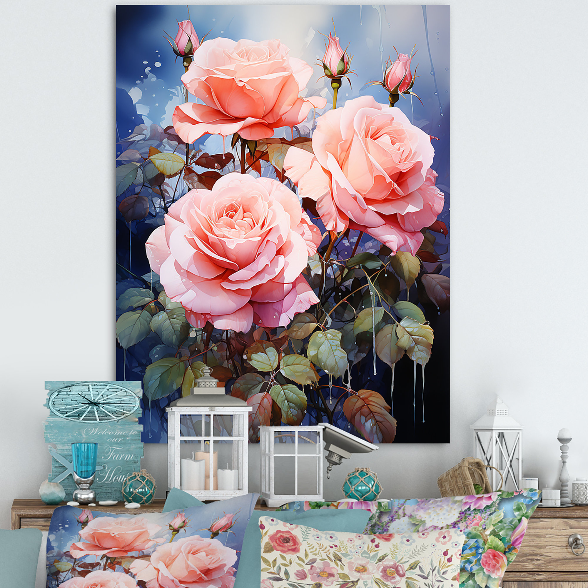 House of Hampton® Rose Blossoms With Graceful Curves II On Canvas Print ...
