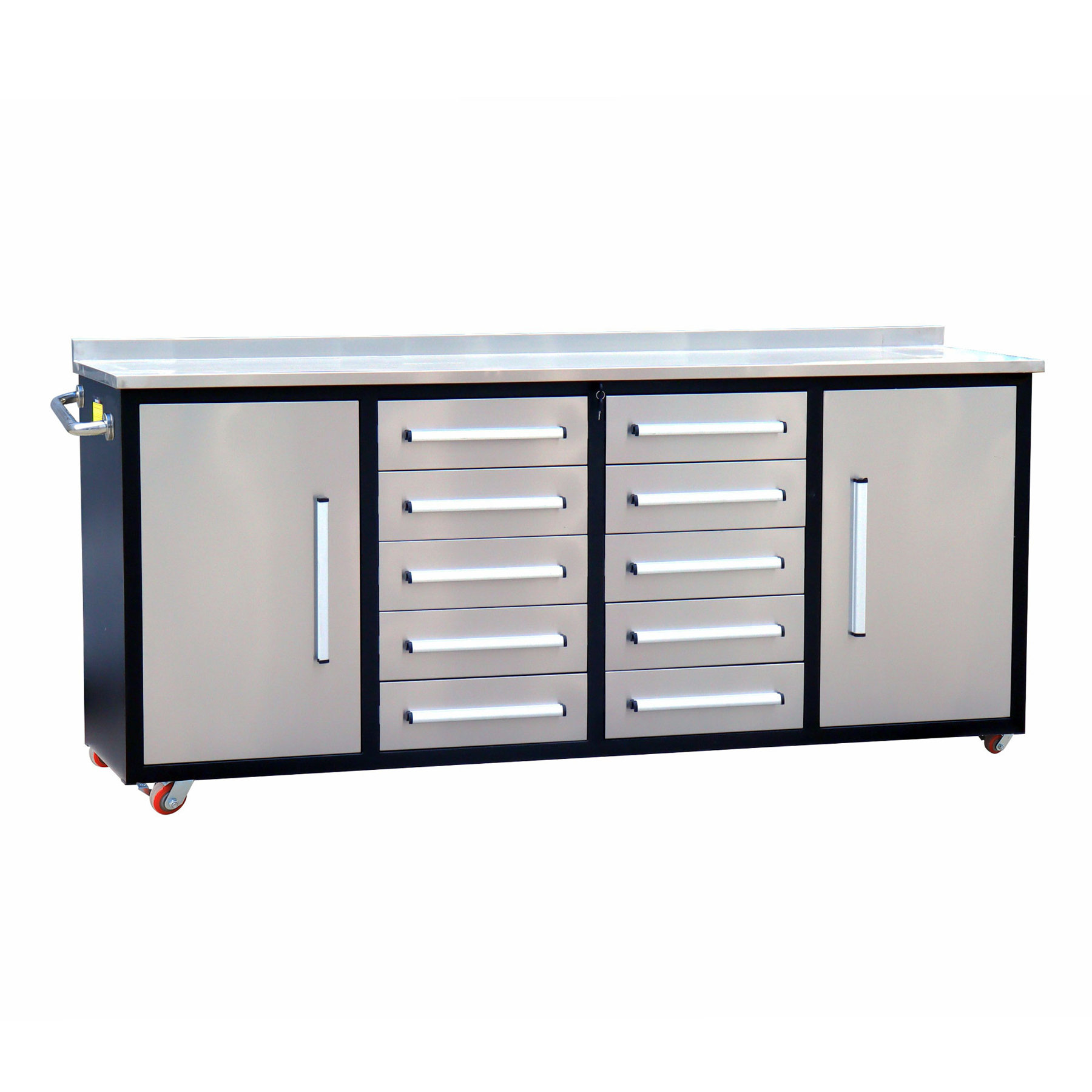 CRS APPLIANCES, 7ft Storage Cabinets with Workbench (10 Drawers & 2 ...