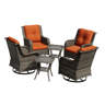 Red Barrel Studio® 6-Piece Swivel Wicker Patio Conversation Set Rocking ...