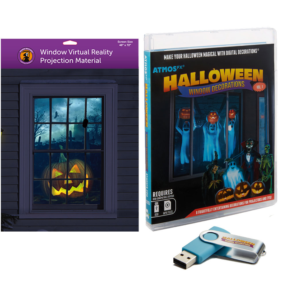 Holiscapes Halloween Digital Decoration Kit Includes 8 AtmosFX® Video ...