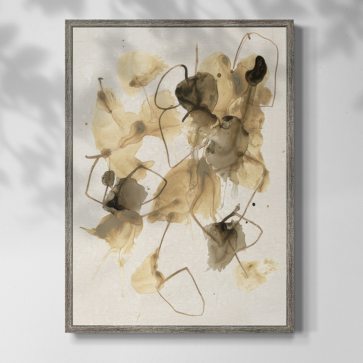 Brayden Studio® Earthtone Matrix II Framed Print - Solid Wood | Wayfair