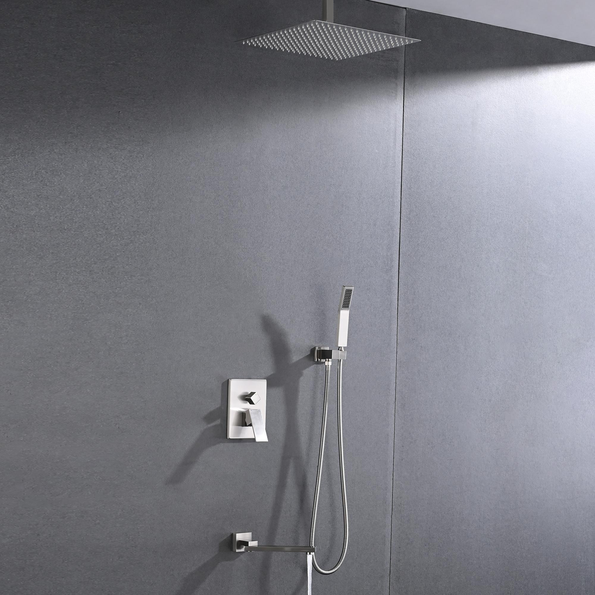 INLE Ceiling Mounted Shower System with Handheld Shower | Wayfair