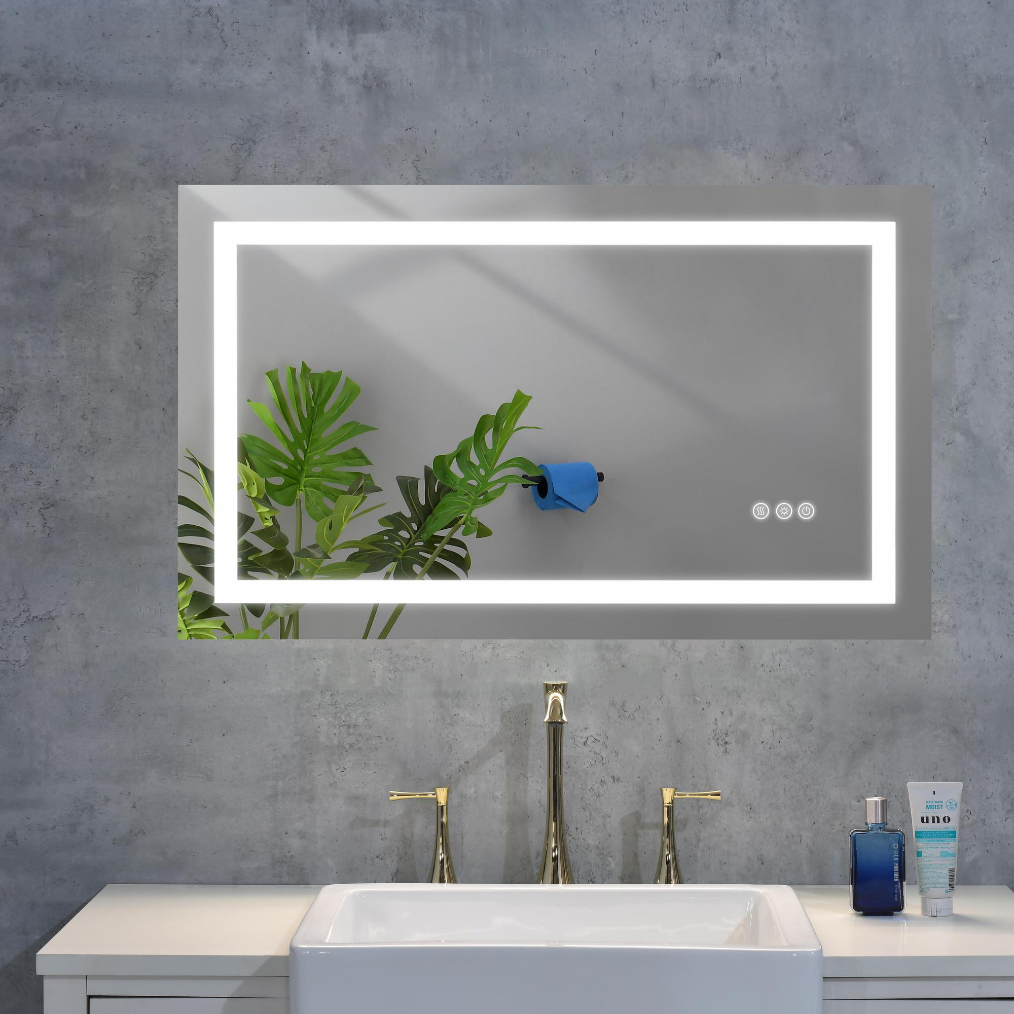 Ivy Bronx LED Bathroom Mirror 40 "x 20" with Front and Backlight, Large ...