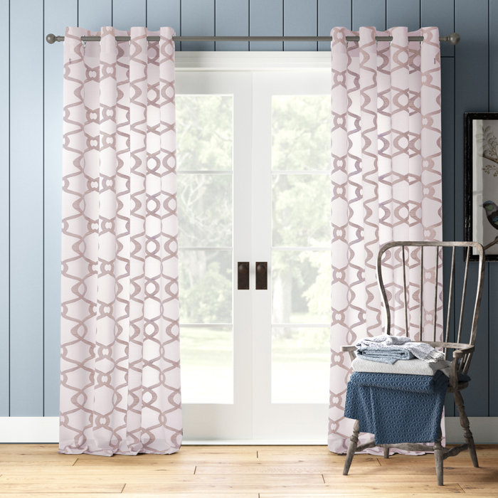 Winston Porter Caliese Polyester Semi-Sheer Curtain Pair & Reviews ...