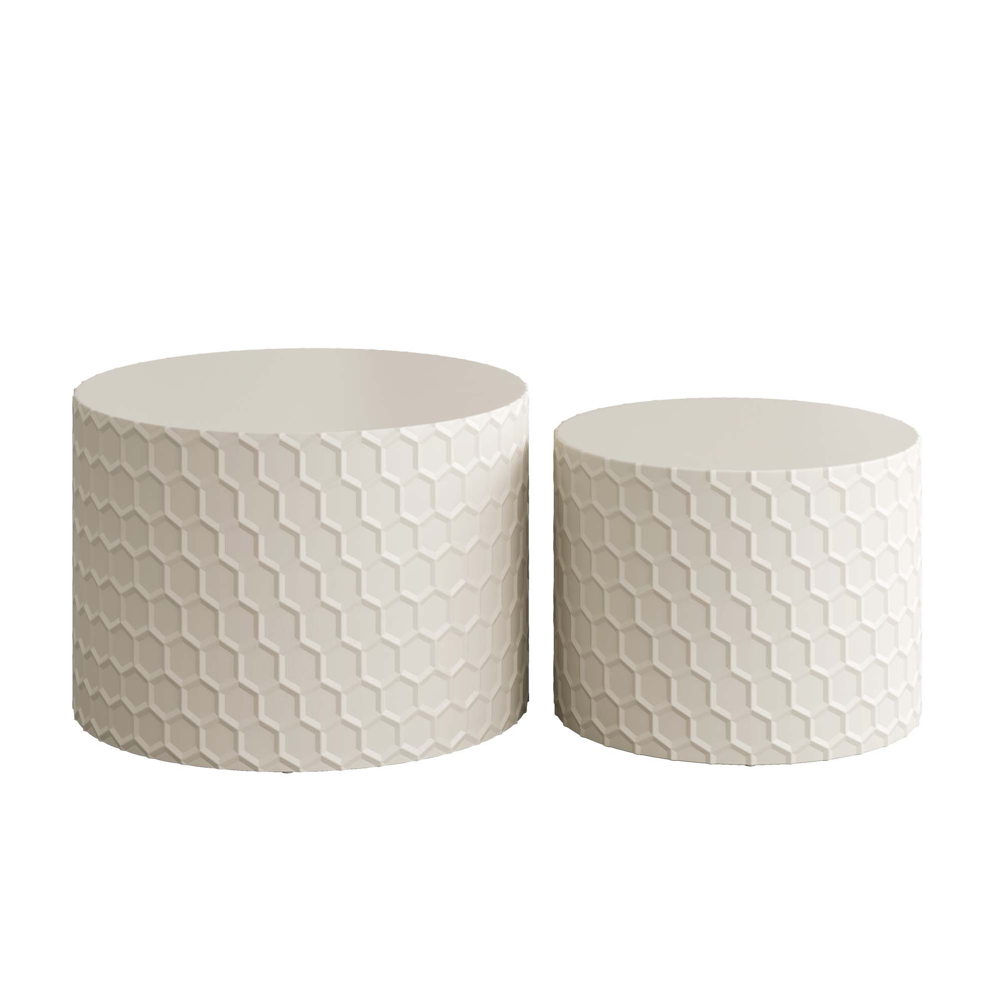 George Oliver Modern Nesting Round Coffee Table Set With Honeycomb ...
