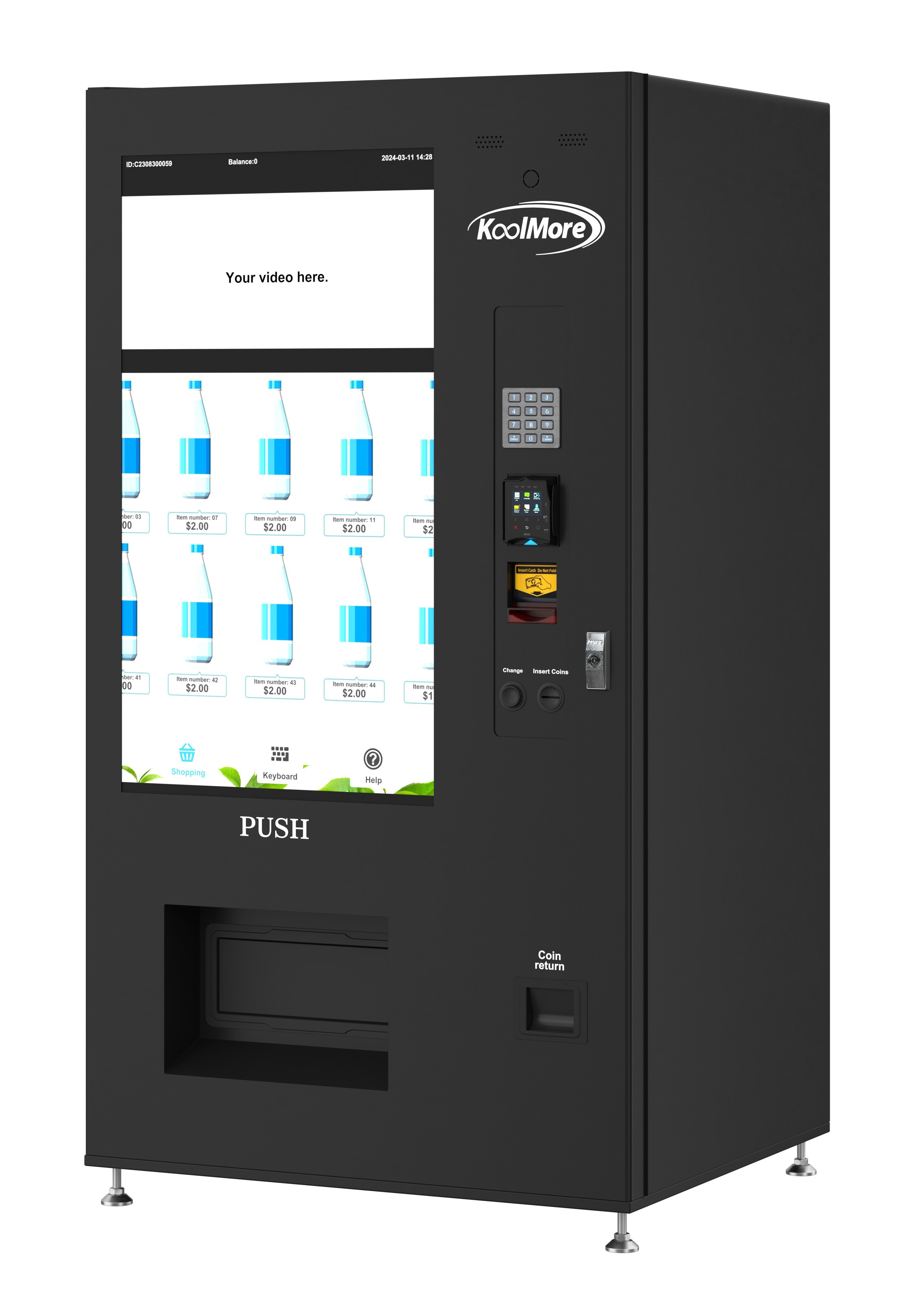 KoolMore Refrigerated Snack Vending Machine In Black With 48 Slots ...