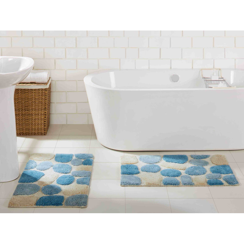 Ebern Designs Creline Cotton Blend Bath Rug & Reviews | Wayfair