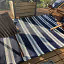 Breakwater Bay Monee Striped Navy/White Indoor/Outdoor Area Rug ...