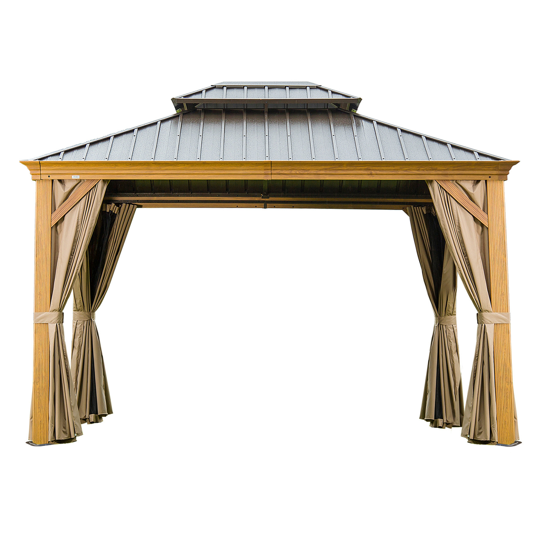 Hokku Designs 10'X12' Gazebo For Patio With Construction And Privacy ...