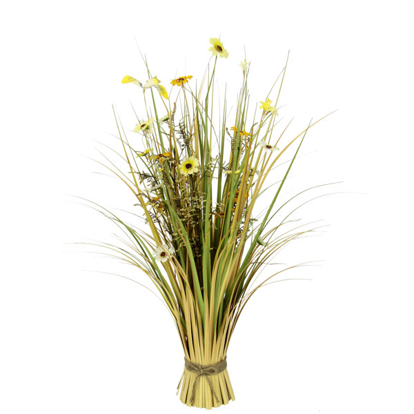 Die Saisontruhe Künstliches Gras mit Blüten Grasbündel Grasbund ...