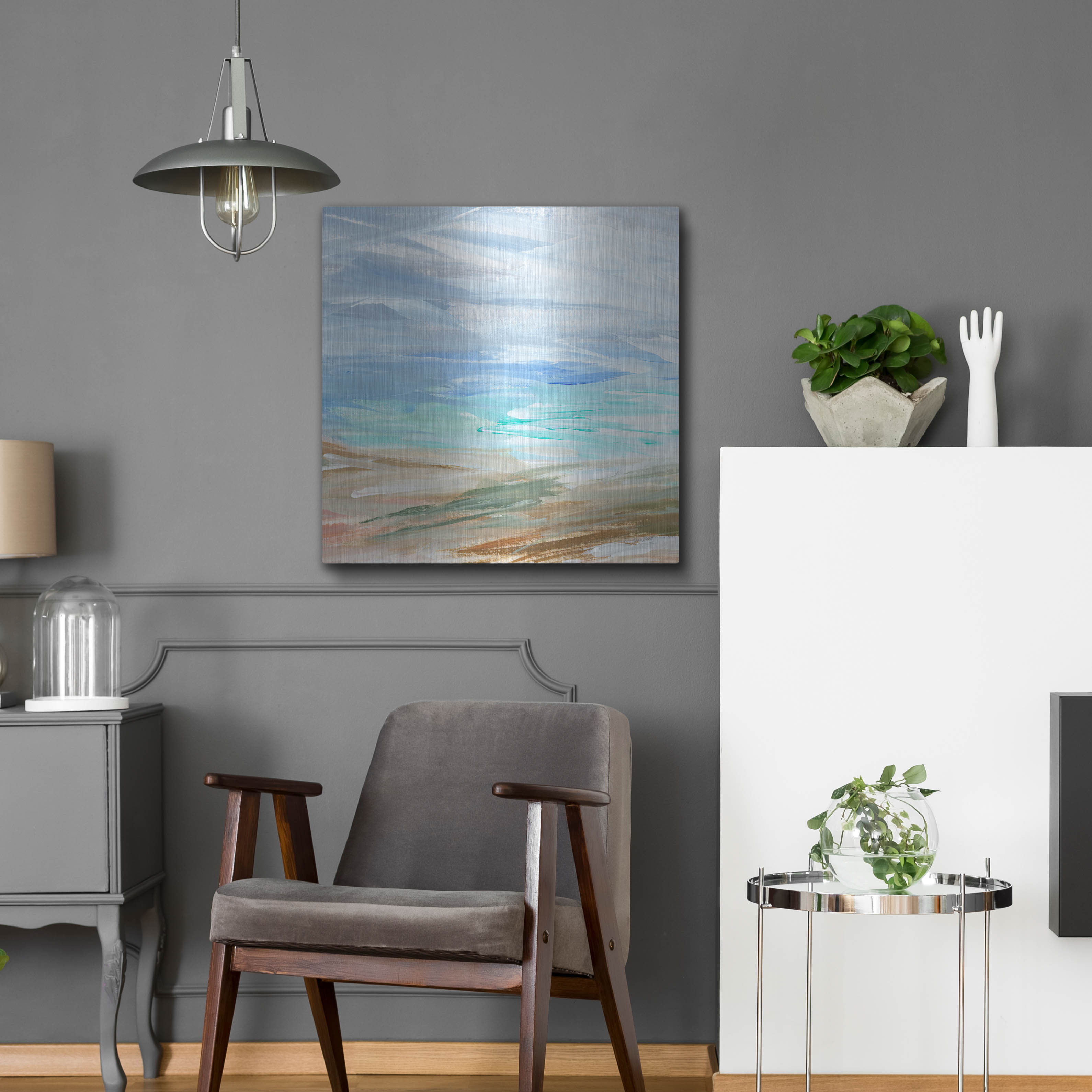 Brayden Studio® 'Sand Strokes 1' by Annie Warren Metal Wall Art | Wayfair