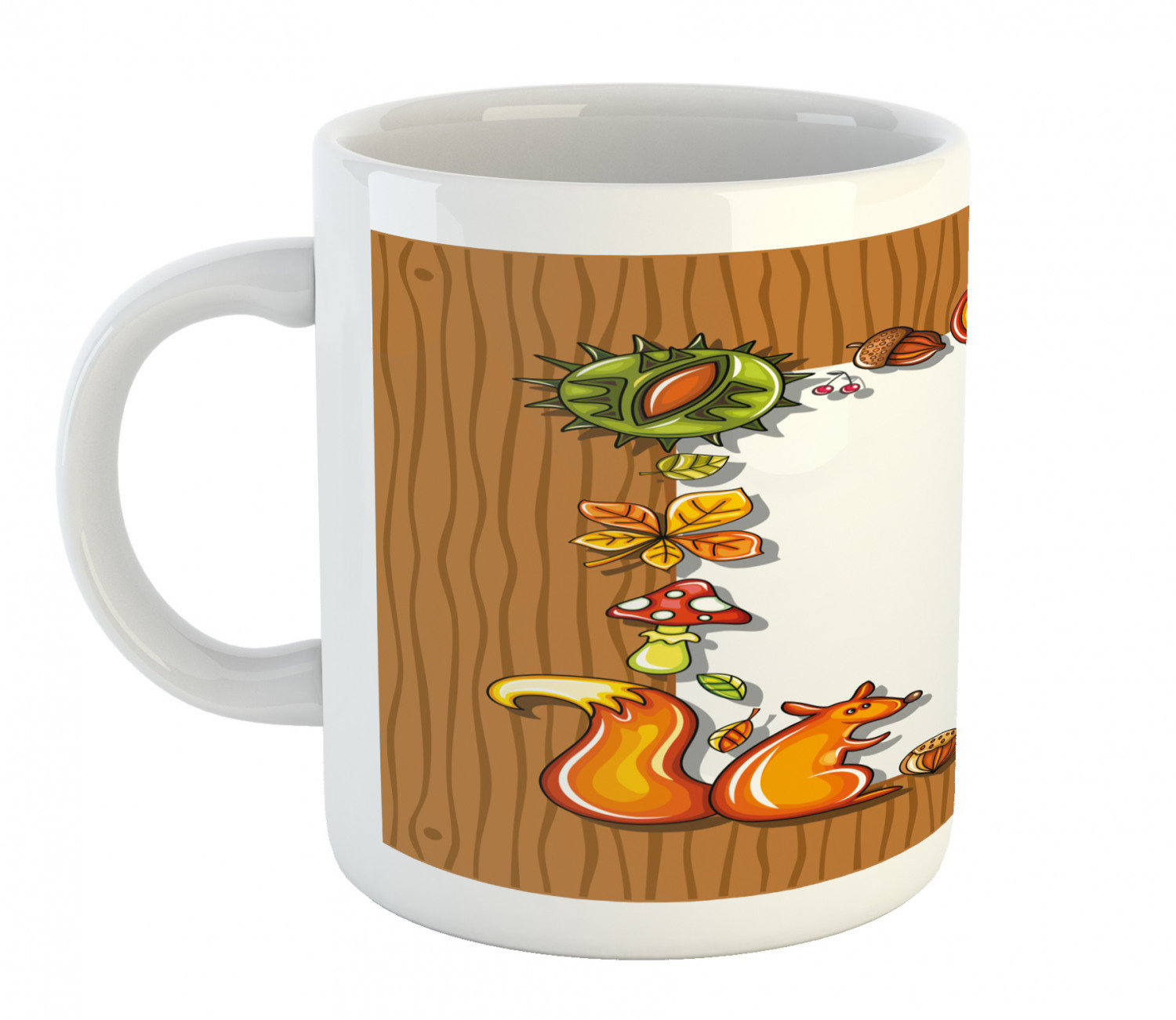 East Urban Home Acorns Hedgehog Squirrel Coffee Mug | Wayfair