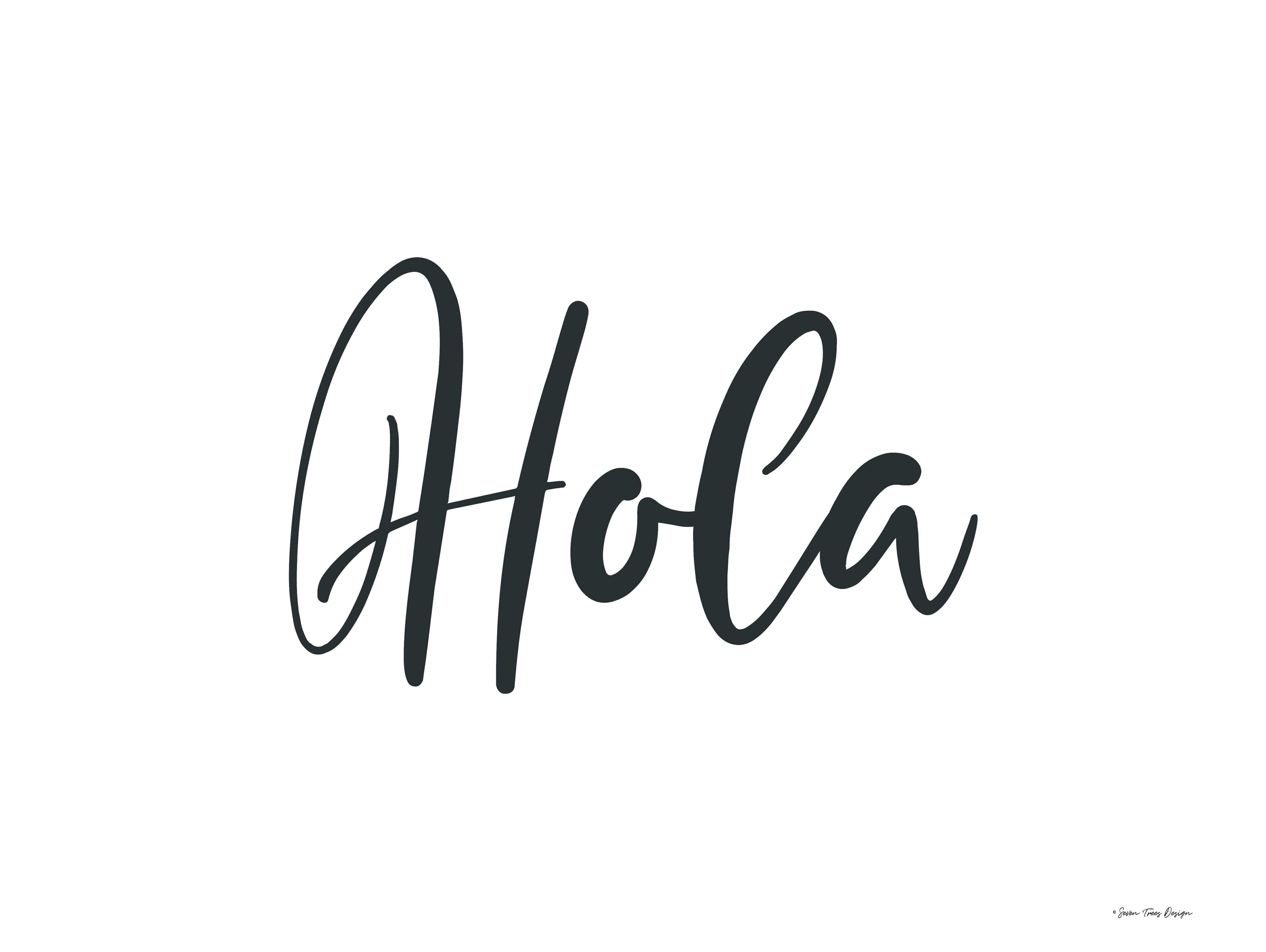 Hokku Designs Spanish Hello - Wrapped Canvas Print | Wayfair