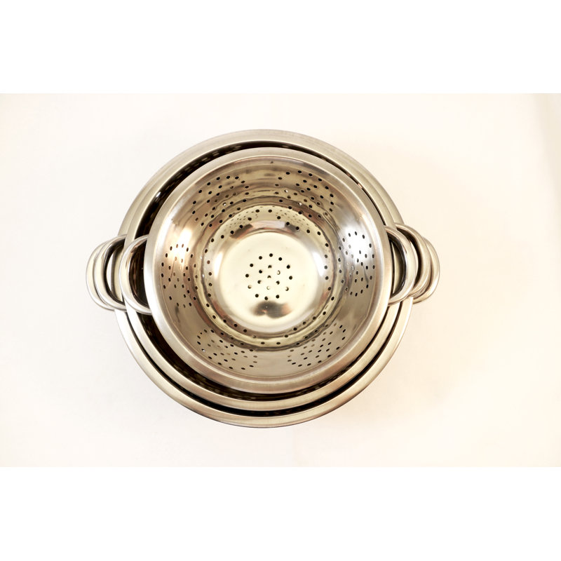 Cook Pro 3 Piece Stainless Steel Colander Set & Reviews | Wayfair