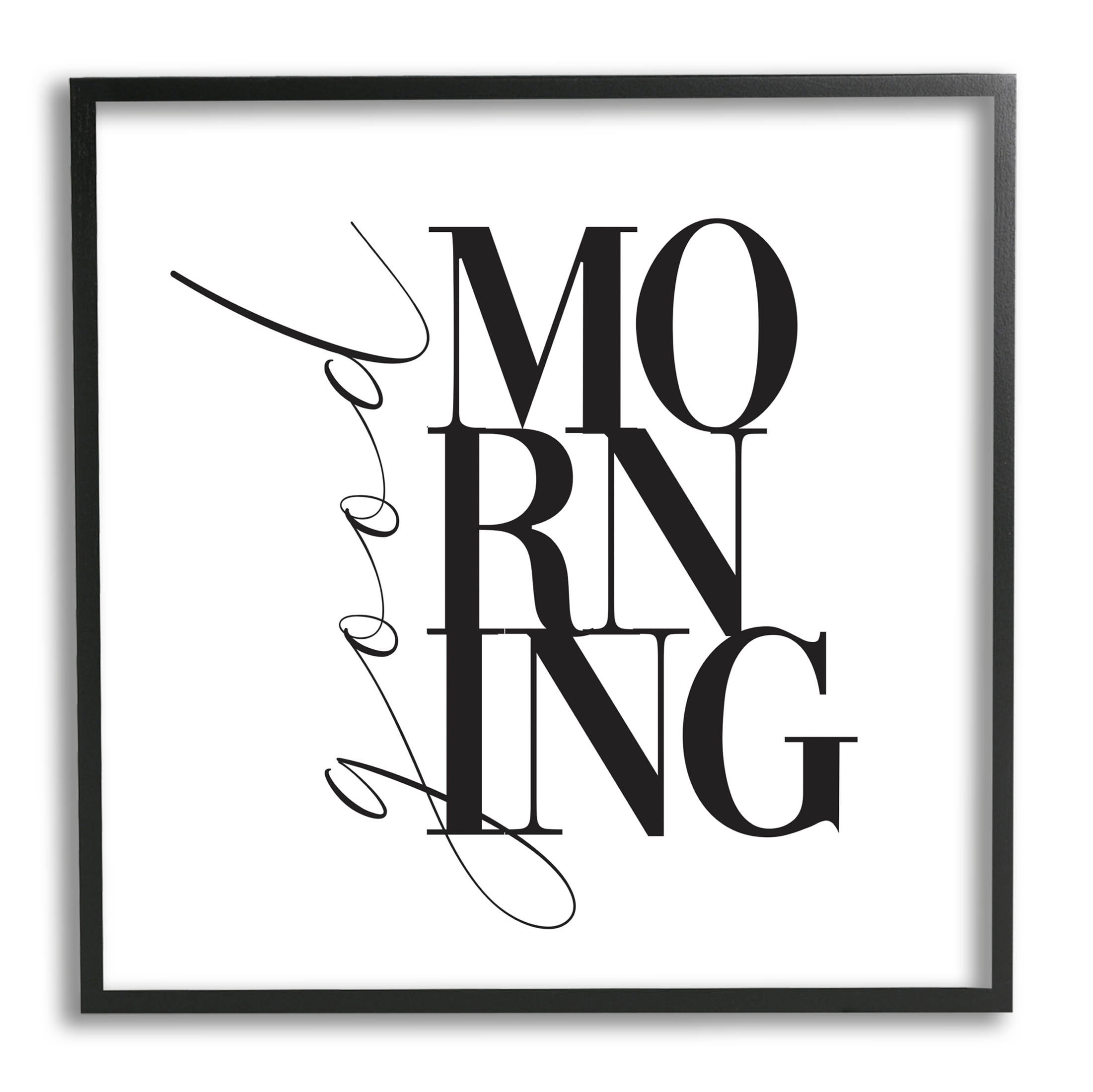 Stupell Industries Good Morning Modern Text Giclee Art By Alison Petrie ...