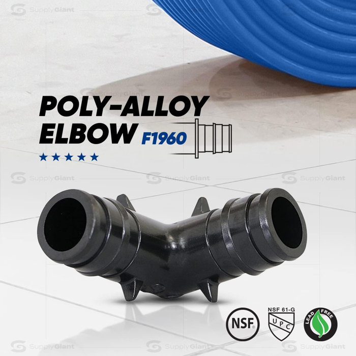 Supply Giant 1-1/4" Pex-a Fitting Elbow 90 Degree Poly Alloy Elbow Pipe ...