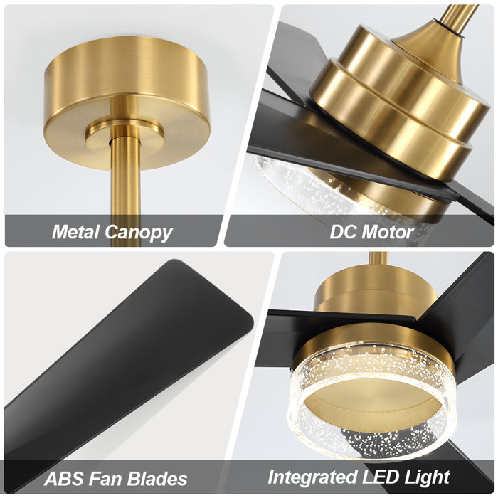 Ebern Designs Corwun 52'' Ceiling Fan with LED Lights | Wayfair